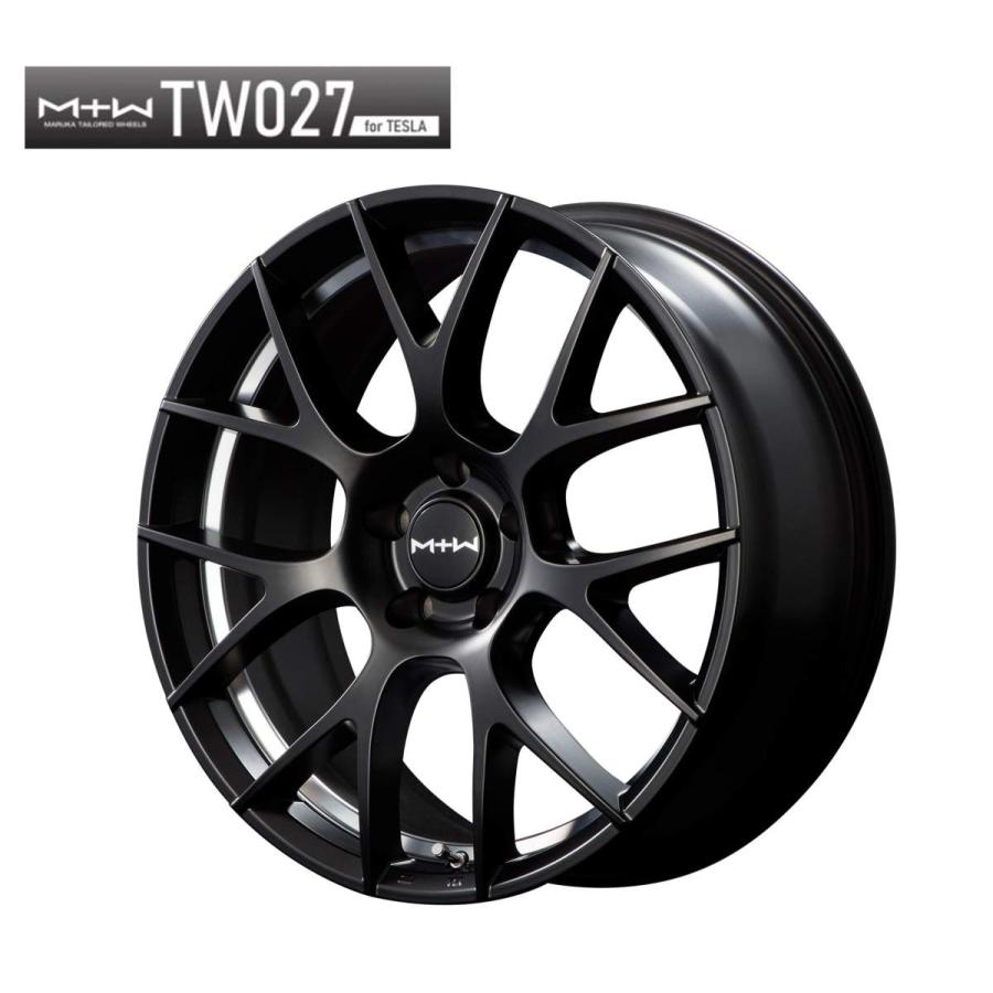 18インチ 5H114.3 8J 8.0J+33 5穴 MTW TW027 ホイール 1本 セミグロスブラック アンダーカット MID MTW ...