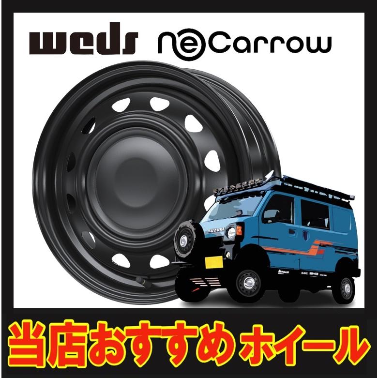 WEDS ウェッズ NeoCarrow ホイール 12インチ 12H100・110・114.3 3.50B+34 4本 ネオキャロ セミマットブラック&セミマットブラックキャップ : シンシア ...