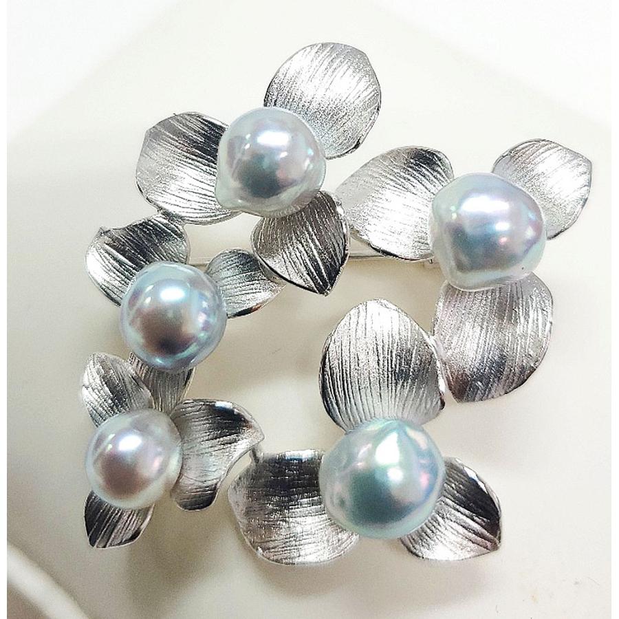 海蛍5粒花ブローチ B-286 : 真珠のキタムラ - 通販 - Yahoo!ショッピング