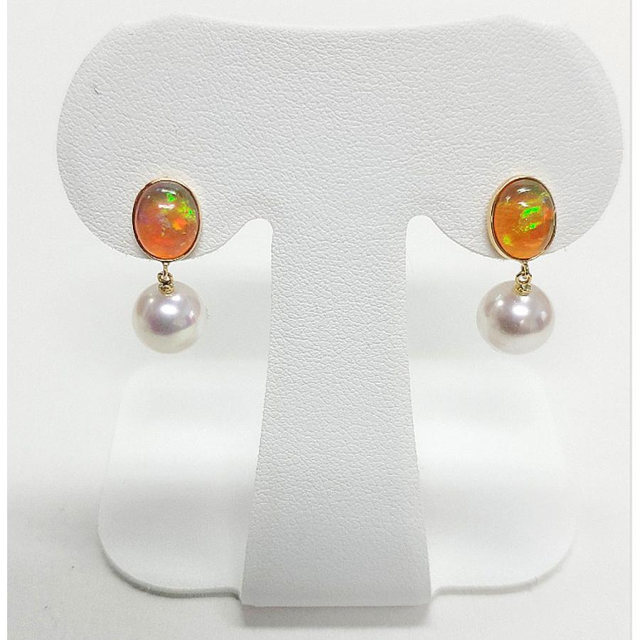 あこやK18ファイヤオパールピアス E-1109 : 真珠のキタムラ - 通販 - Yahoo!ショッピング