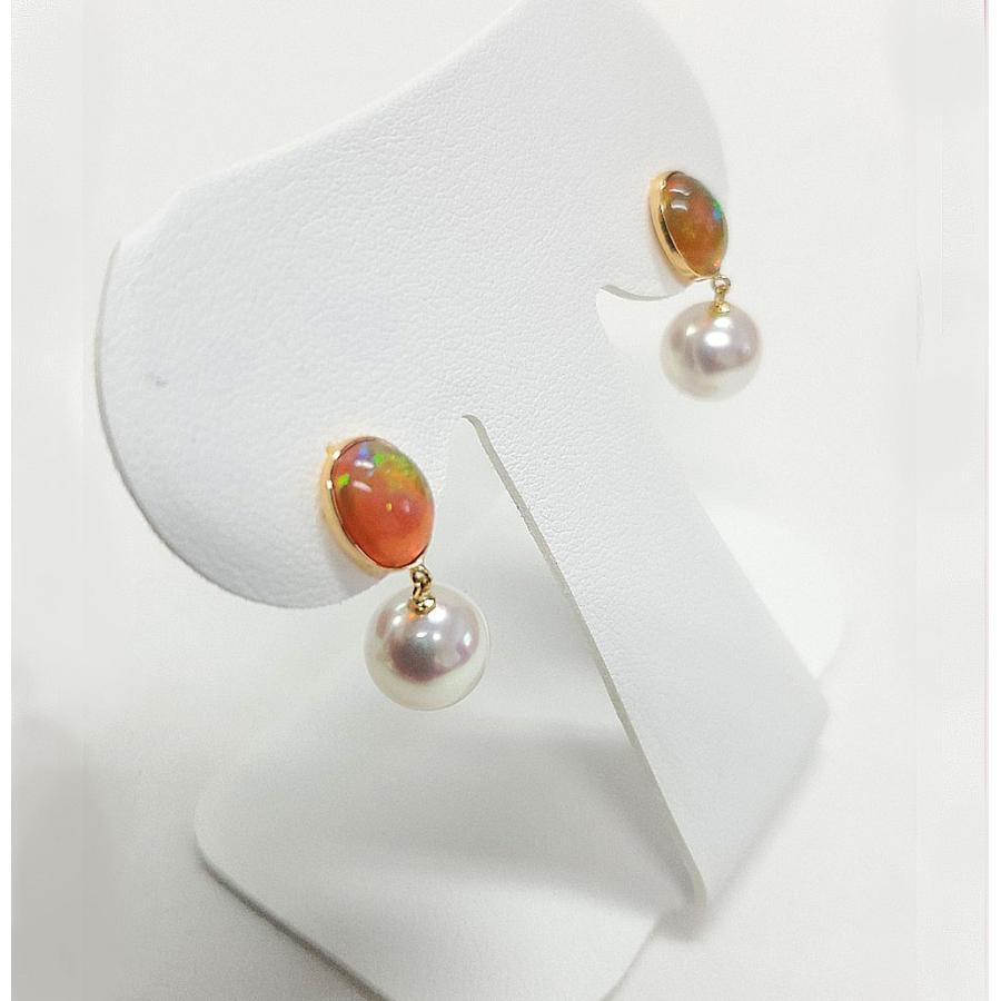 あこやK18ファイヤオパールピアス E-1109 : 真珠のキタムラ - 通販 - Yahoo!ショッピング