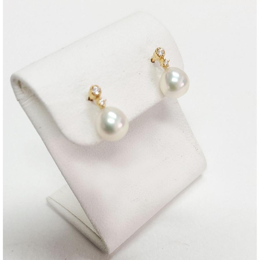 ダイヤ付きあこやK18ピアス E-1134 : 真珠のキタムラ - 通販 - Yahoo!ショッピング