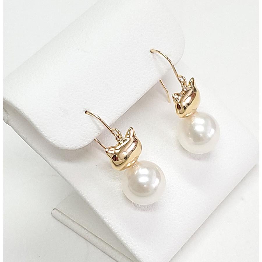 あこやK18猫ピアス E-1211 : 真珠のキタムラ - 通販 - Yahoo!ショッピング