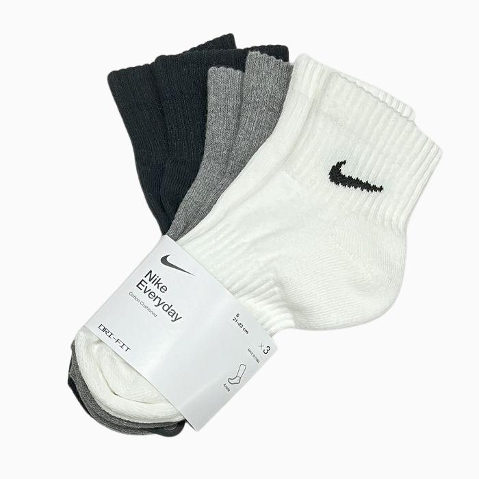 NIKE ナイキ SX7667 ナイキエブリデイクッションドクウォーターソックス3P[964.マルチカラー]メール便配送(ポスト投函)選択で ...