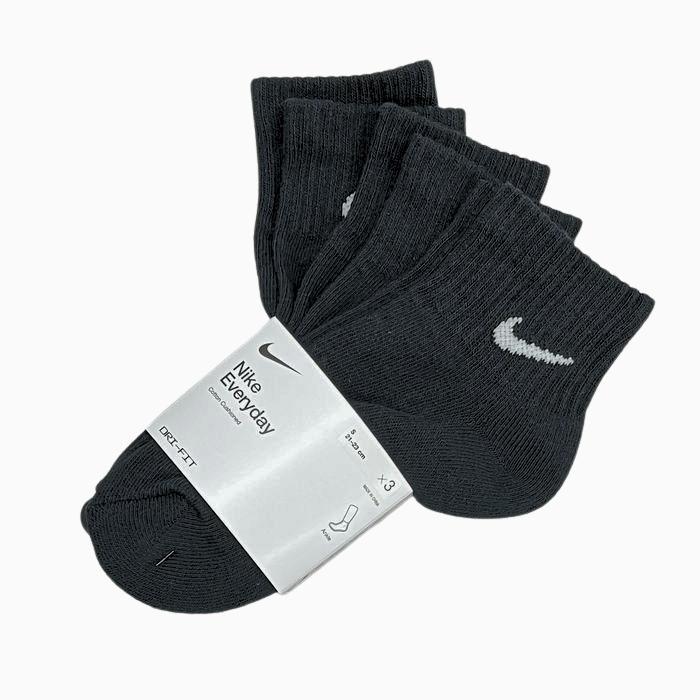 NIKE（ナイキ） SX7667 ナイキエブリデイクッションドクウォーターソックス3P[010.ブラック]メール便配送(ポスト投函)選択で送料 ...