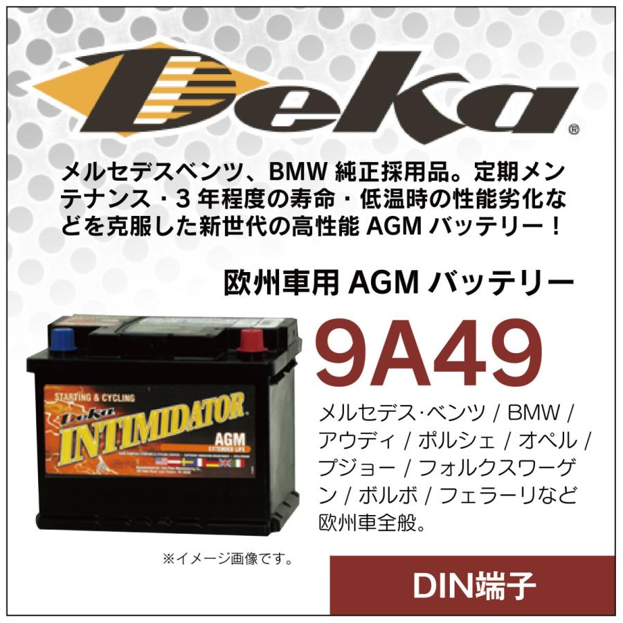 ベンツ BMW純正採用 DEKA 高性能 バッテリー 9A49 AGMバッテリー 欧州、米国車 92Ah 12V【DIN端子】 : SIT ...