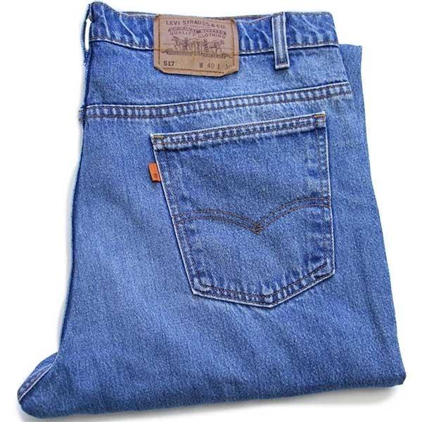 Levi's 90s USA製 Levi'sリーバイス 517 デニムパンツ w40 L30★39 ブーツカット フレア オールド ビンテージ ジーンズ ヒゲ ビッグサイズ : Used ...