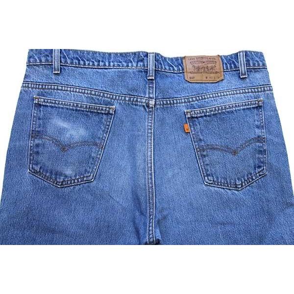 Levi's 90s USA製 Levi'sリーバイス 517 デニムパンツ w40 L30★39 ブーツカット フレア オールド ビンテージ ジーンズ ヒゲ ビッグサイズ : Used ...