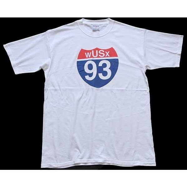 ★90s WUSX 93 コットンTシャツ 白 XL★オールド ビンテージ ラジオ トリコ ルート66 メキシコ オーバーサイズ ビッグサイズ ...