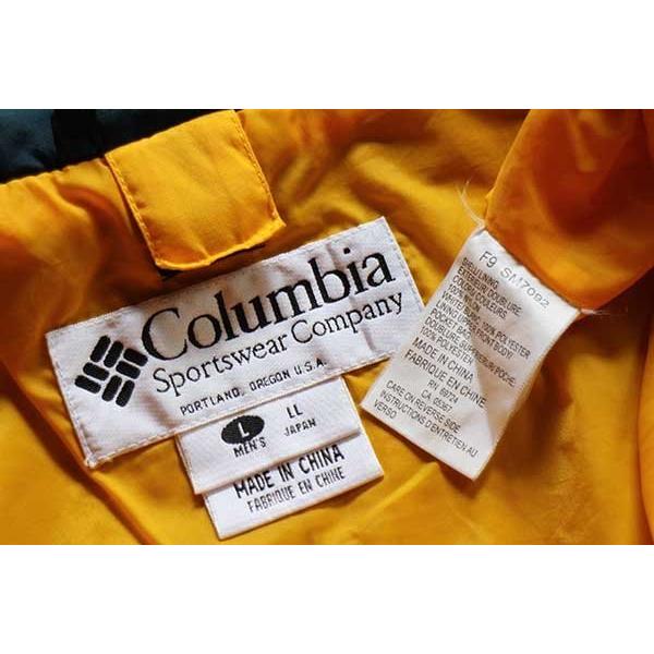 ★90s Columbiaコロンビア Fire Ridge マルチカラー 切り替え ナイロンジャケット L★オールド アウトドア キャンプ ...