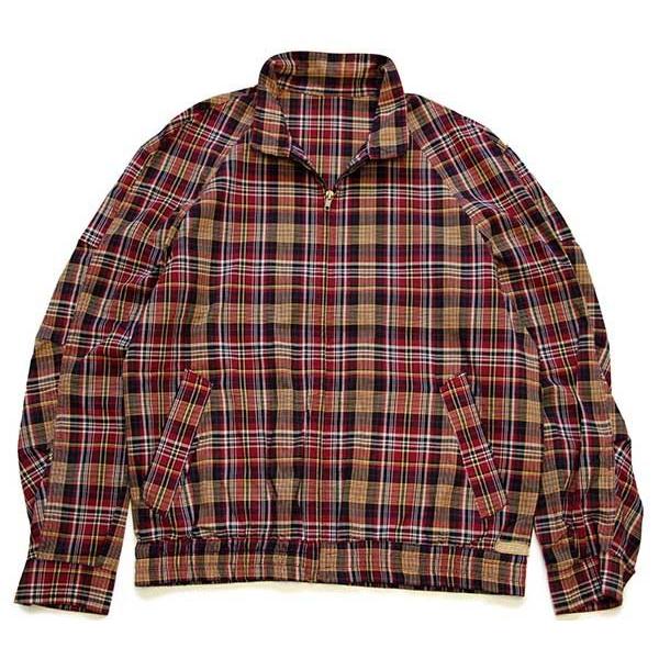 80s MC ROSS マドラスチェック ジャケット 50★ビンテージ ユーロ スイングトップ ハリントン アイビー トラッド オーバーサイズ ...