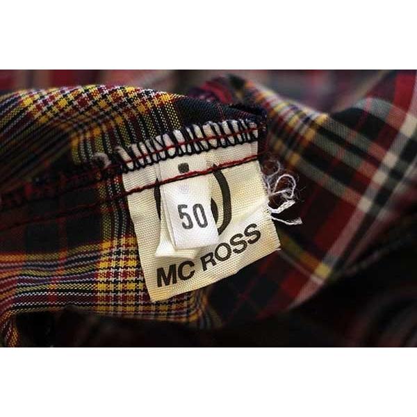 80s MC ROSS マドラスチェック ジャケット 50★ビンテージ ユーロ スイングトップ ハリントン アイビー トラッド オーバーサイズ ...