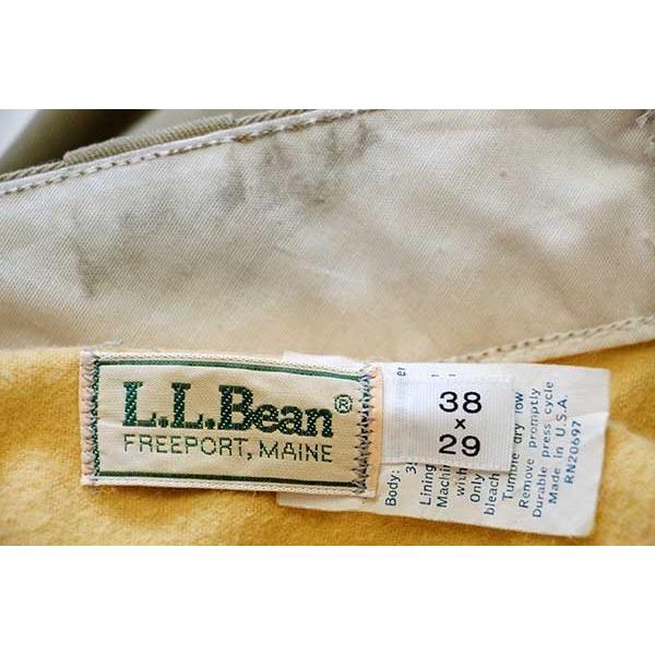 L.L.Bean ★80s USA製 コットンライナー チノパン カスタム カーキ w37★ビンテージ オールド アウトドア ストレート ビッグサイズ : Used Clothing ...