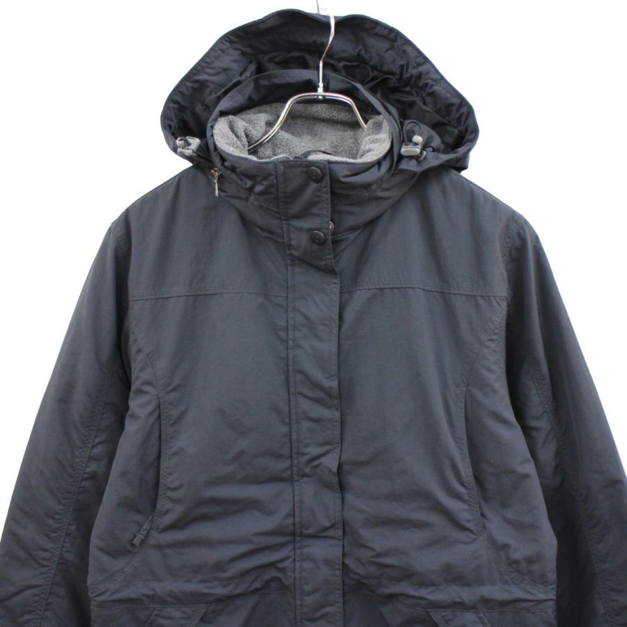L.L.Bean（エルエルビーン） フリースライナー×Thinsulate中綿入り キルティングライナー ナイロンパーカー ブラック W-S ...