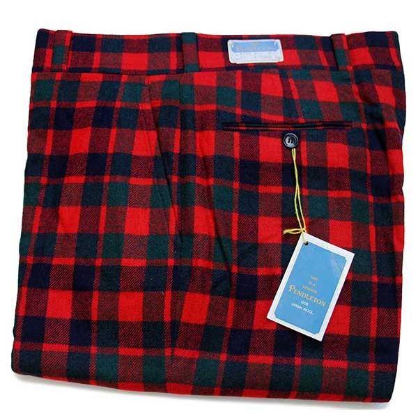 PENDLETON デッドストック★70s USA製 PENDLETONペンドルトン タータンチェック スラックス ウールパンツ 35★ビンテージ トラウザーズ フレア : Used ...