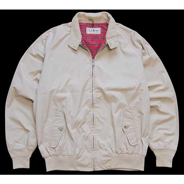 L.L.Bean 80s USA製 G9タイプ タータンチェックライナー ハリントンジャケット ライトベージュ 42L★オールド ビンテージ スイングトップ : Used Clothing ...