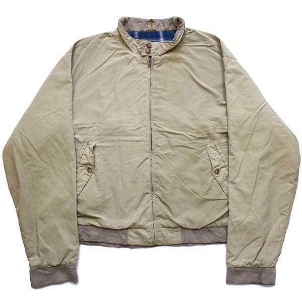 L.L.Bean 90s USA製 タータンチェックライナー ナイロン ハリントンジャケット ベージュ L★オールド アウトドア スイングトップ G9タイプ : Used Clothing ...