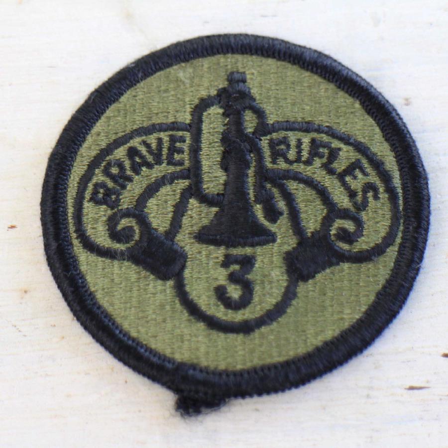米軍 Army 3rd Armored Cavalry Regiment BRAVE RIFLES パッチ★ワッペン ビンテージ オールド ...