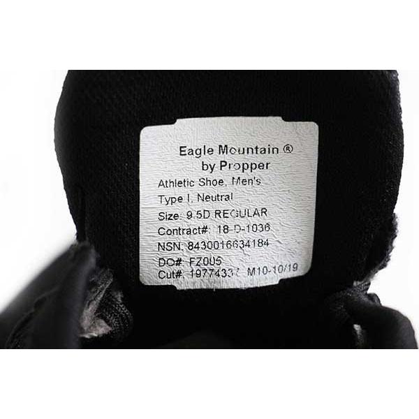 未使用★18 米軍 Eagle Mountain By Propper STEALTH トレーニングシューズ 黒 9.5D★A スニーカー U.S.ARMY ミリタリー ブラック メッシュ ...