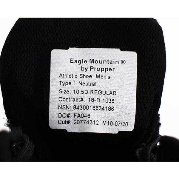 未使用★18 米軍 Eagle Mountain By Propper STEALTH トレーニングシューズ 黒 10.5D★スニーカー U.S.ARMY ミリタリー ブラック メッシュ ...