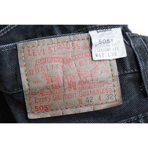 00s USA製 Levi'sリーバイス 505 ブラック デニムパンツ カスタム 後染め w42★SDP1884 オールド ジーンズ ストレート ビッグサイズ :230513-3:Used ...