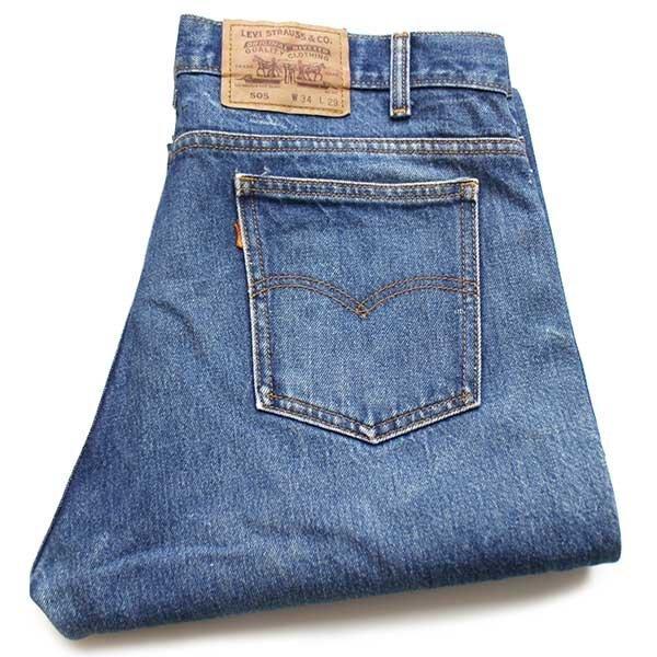 Levi's 90s Levi'sリーバイス 505 デニムパンツ ヒゲ w34★SDP1980 オールド ジーンズ ストレート クロップド : Used Clothing Sixpacjoe ...