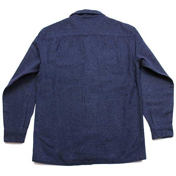 PENDLETON 00s メキシコ製 PENDLETONペンドルトン オープンカラー ウールシャツ ネイビー S★オールド 開襟 ボックス : Used Clothing Sixpacjoe ...