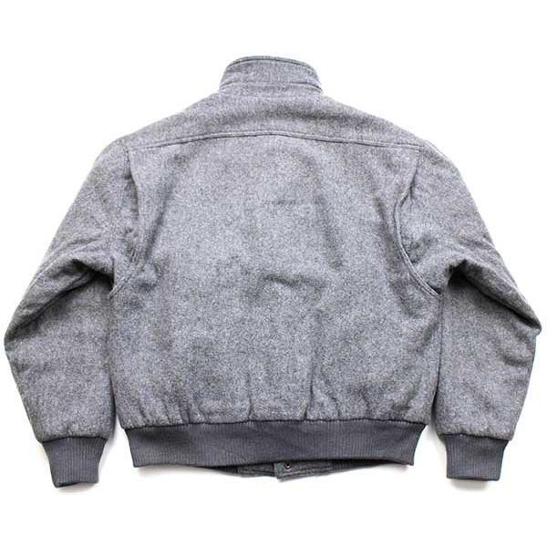 80s MEMBERS ONLYメンバーズオンリー 無地 中綿入り ウールジャケット グレー 40★ビンテージ オールド ブルゾン ...
