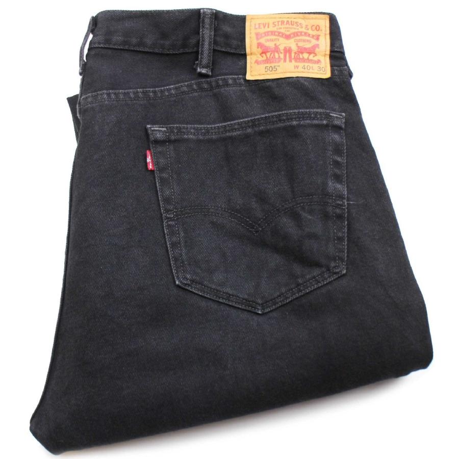 Levi's メキシコ製 Levi'sリーバイス 505 ブラック デニムパンツ w40 L30★SDP2224 ジーンズ ストレート ヒゲ オーバーサイズ ビッグサイズ : Used ...