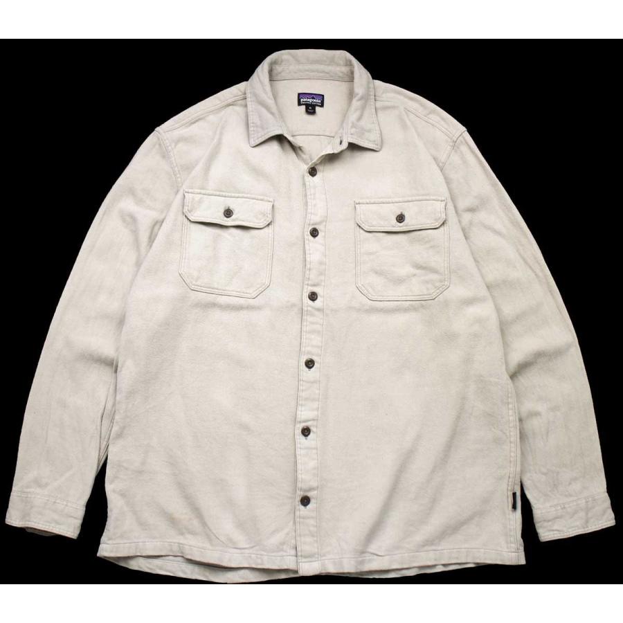patagonia patagoniaパタゴニア 無地 オーガニックコットン フィヨルド フランネルシャツ NDHG XL★アウトドア ...