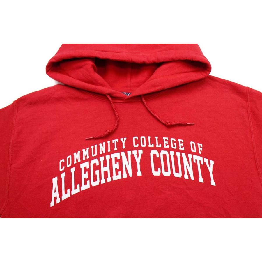 COMMUNITY COLLEGE OF ALLEGHENY COUNTY スウェットパーカー 赤 S★カレッジ フーディー レッド ...