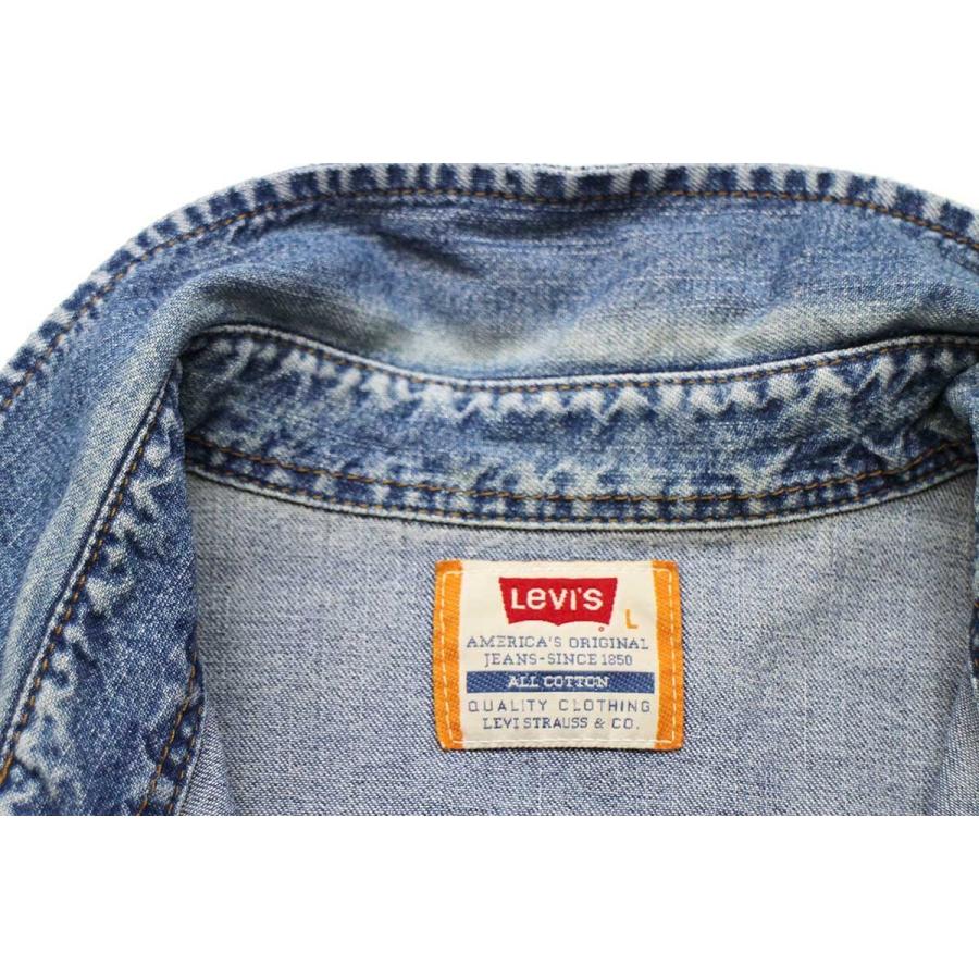 Levi's 90s Levi'sリーバイス デニム ウエスタンシャツ L★ユーロ ヨーロッパ オールド ビンテージ ダンガリー カントリー オーバーサイズ : Used Clothing ...