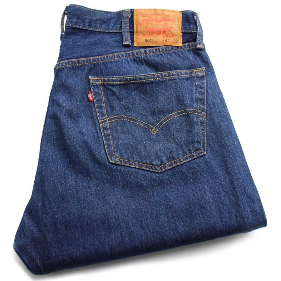 Levi's Levi'sリーバイス 501 ブリーチ飛び デニムパンツ w42 L30★SDP2626 ジーンズ ストレート 濃紺 オーバーサイズ ビッグサイズ : Used ...