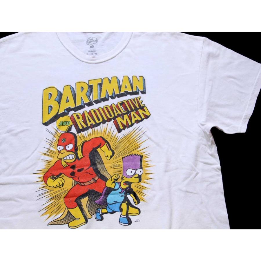 The Simpsons シンプソンズ BARTMAN AND RADIOACTIVE MAN ホーマー バート コットンTシャツ 白 XL ...