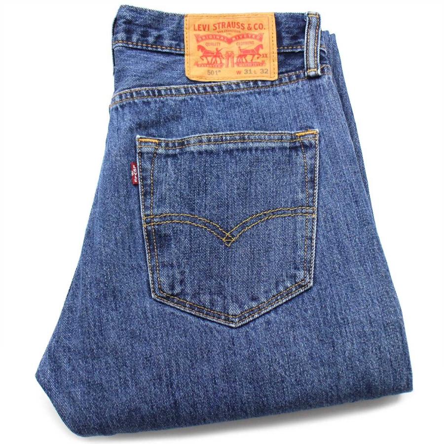 Levi's Levi'sリーバイス 501 ダメージ デニムパンツ w31 L32★SDP2789 ジーンズ ストレート 縦落ち 濃紺 66 前期 シングル : Used Clothing ...