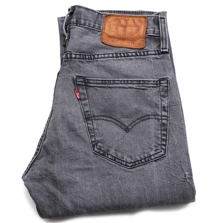 Levi's LEVI'Sリーバイス PREMIUM 501 BIGE ストレッチ ブラック デニムパンツ フェード w28 L32★SDP2904 ジーンズ スリム ストレート ビッグE ...