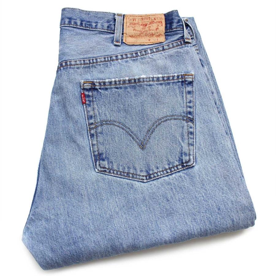 Levi's 00s メキシコ製 Levi'sリーバイス 501 ダメージ デニムパンツ w38 L34★SDP2940 オールド ジーンズ ストレート クラッシュ ビッグサイズ : Used ...