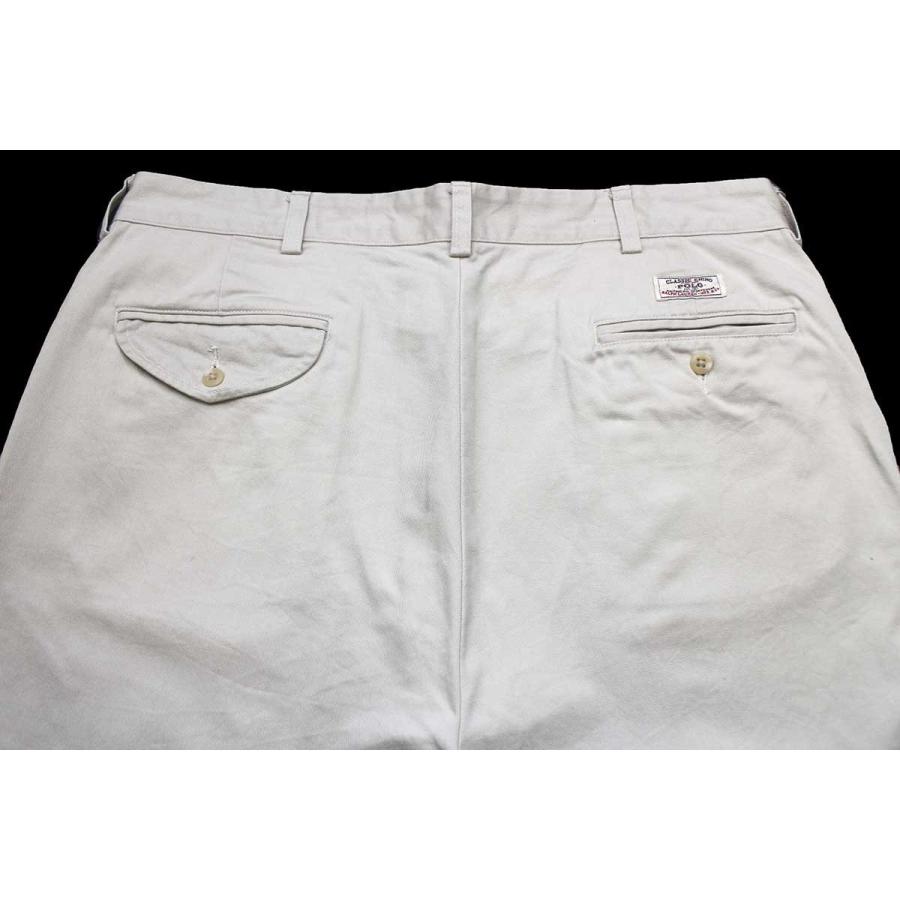 90s メキシコ製 ポロ ラルフローレン HAMMOND PANT ツータック コットン チノパン ライトベージュ w36 L32★SCP18 オールド クラシック : 240730-14 ...
