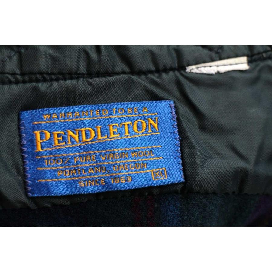 00s PENDLETONペンドルトン チェック エルボーパッチ付き ウールシャツ XL★オールド 片ポケ トラッド アメトラ : 241024-1 : Used Clothing ...