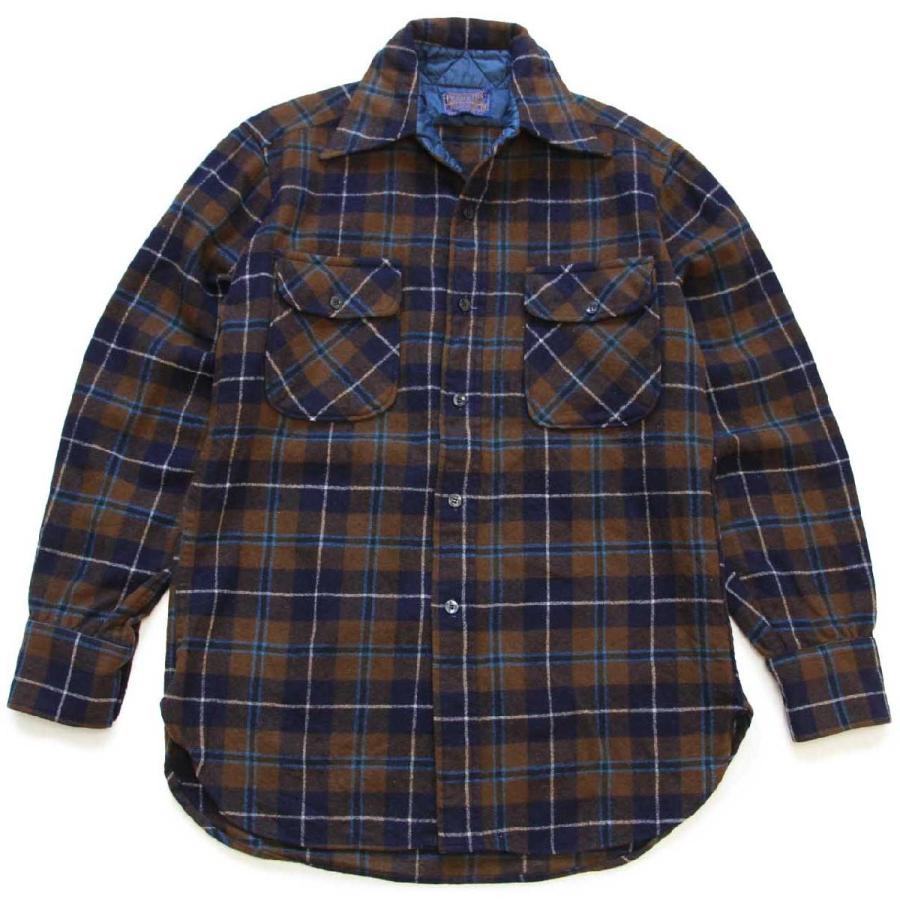 PENDLETON 70s USA製 PENDLETONペンドルトン チェック ウールシャツ M★ビンテージ タータン ブロック トラッド アメトラ : Used Clothing ...