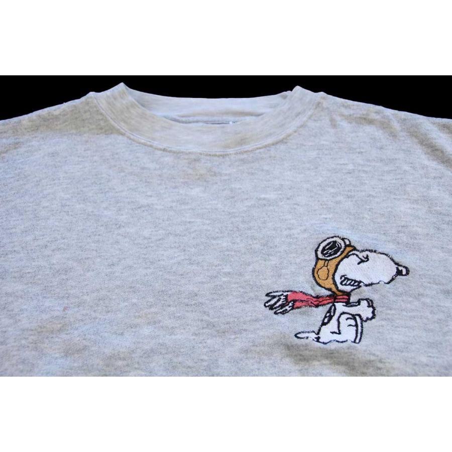 90s スヌーピー 刺繍 スウェット 杢グレー L★オールド ビンテージ キャラ SNOOPY PEANUTS ピーナッツ : Used Clothing Sixpacjoe - 通販 ...
