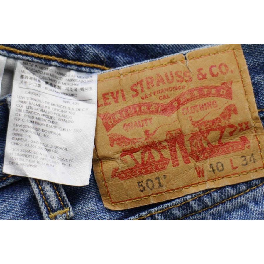 Levi's メキシコ製 Levi'sリーバイス 501 ダメージ デニムパンツ w40 L34★SDP3257 ジーンズ ストレート オーバーサイズ ビッグサイズ : Used ...