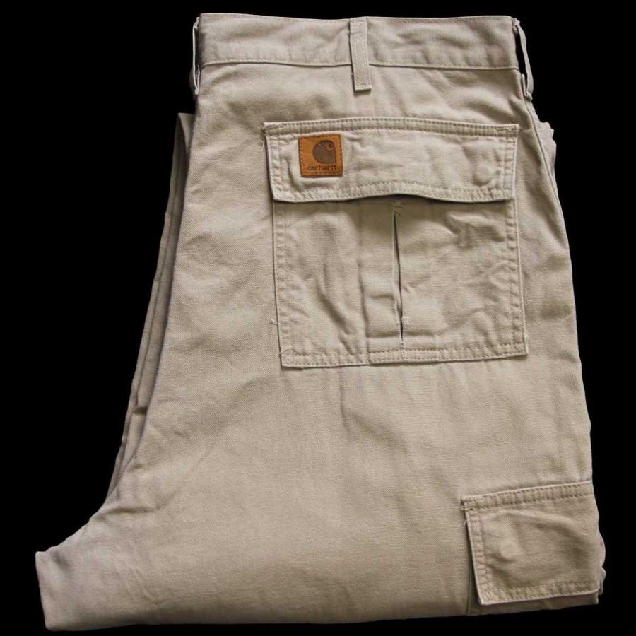 Carhartt 00s メキシコ製 carharttカーハート ダック地 カーゴパンツ グレーベージュ w40 L34★オールド カーペンター ペインター ビッグサイズ : Used ...