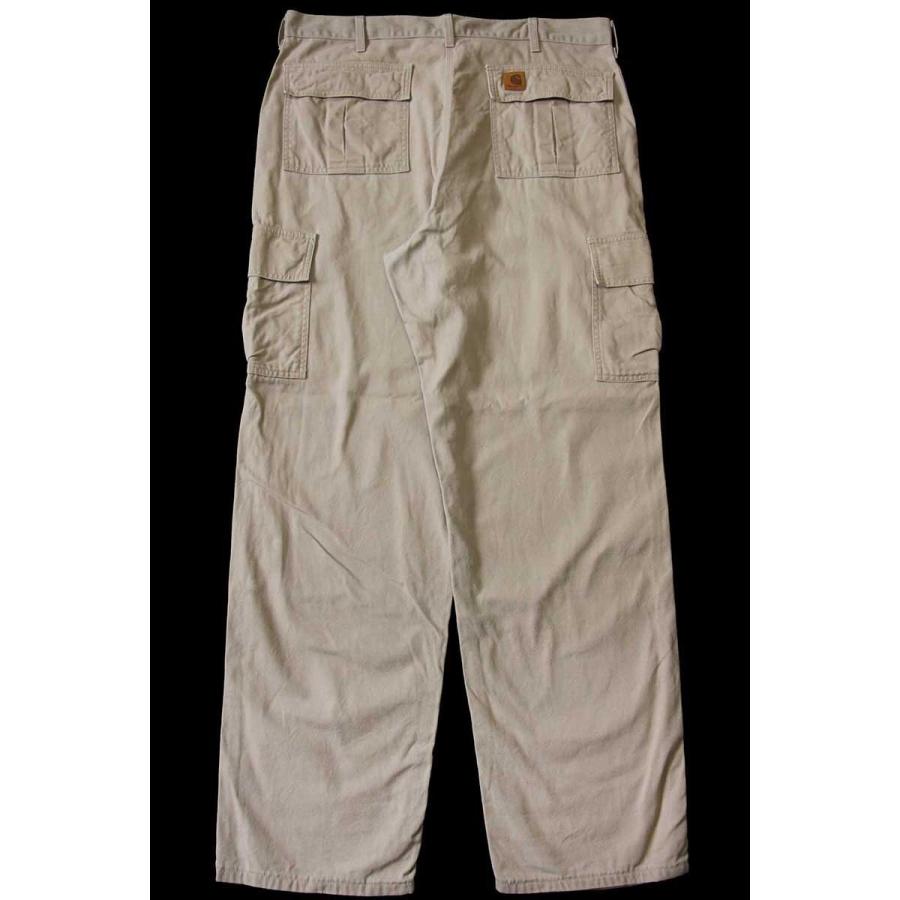 Carhartt 00s メキシコ製 carharttカーハート ダック地 カーゴパンツ グレーベージュ w40 L34★オールド カーペンター ペインター ビッグサイズ : Used ...
