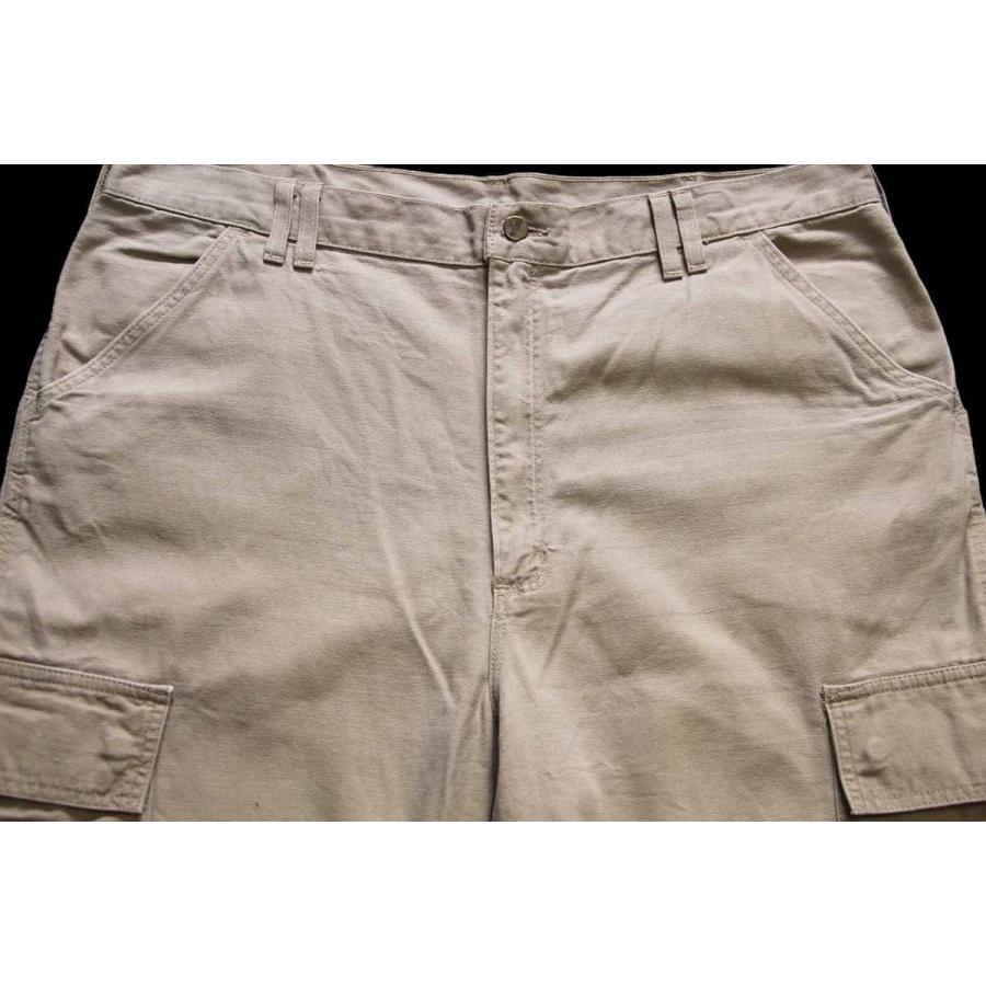 Carhartt 00s メキシコ製 carharttカーハート ダック地 カーゴパンツ グレーベージュ w40 L34★オールド カーペンター ペインター ビッグサイズ : Used ...