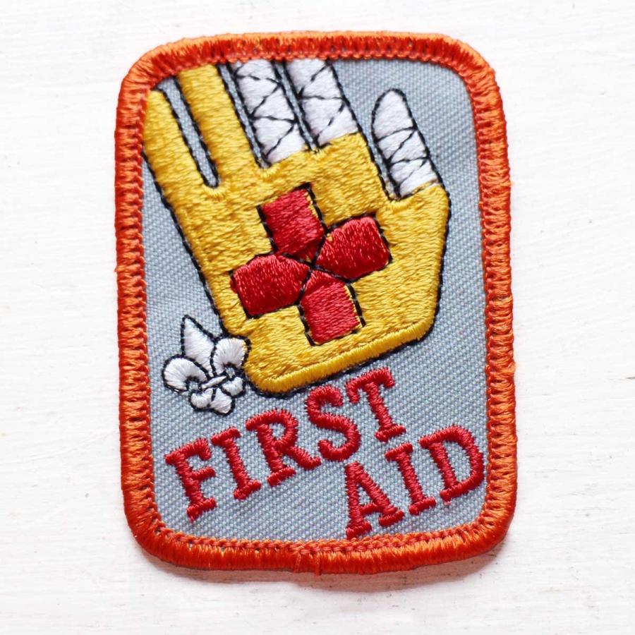 BSA ボーイスカウト FIRST AID レッドクロス パッチ★ワッペン オールド 百合の紋章 赤十字 応急処置 : 241114-6 : Used Clothing Sixpacjoe ...