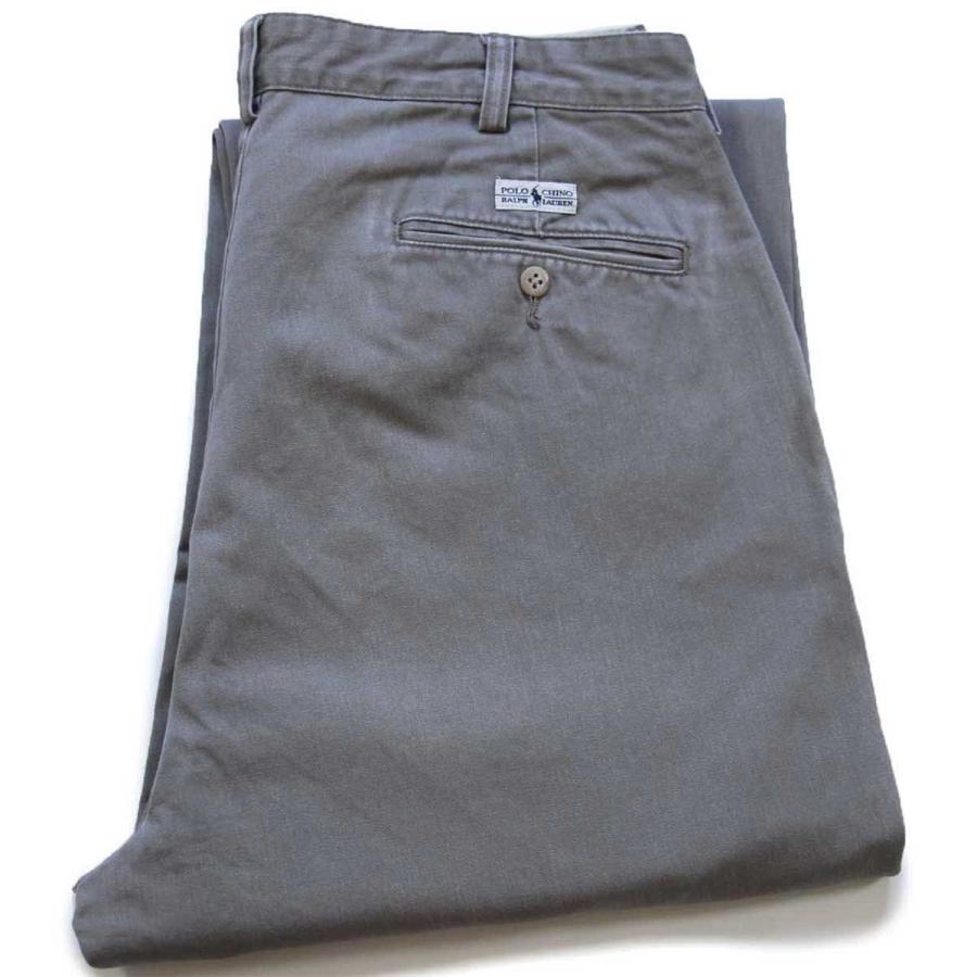 POLO RALPH LAUREN 90s ポロ ラルフローレン ANDREW PANT ツータック コットン チノパン グレー w34 L32★318 オールド トラウザーズ スラックス ...