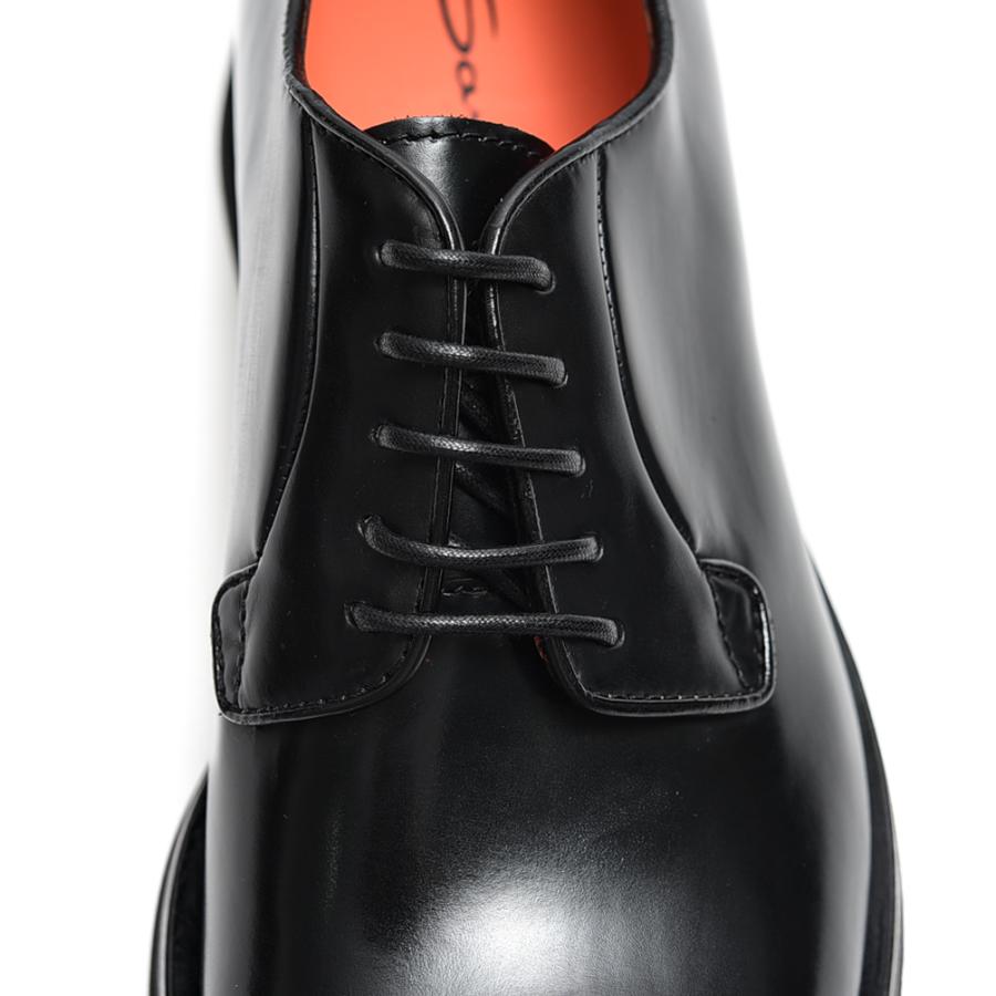 SANTONI Santoni サントーニ / ダービー レザーシューズ ブラック ラウンドトゥ 外羽根式 レースアップ ハーフソール マッケイ メンズ セール対象 : ペッピーノ - 通販 ...