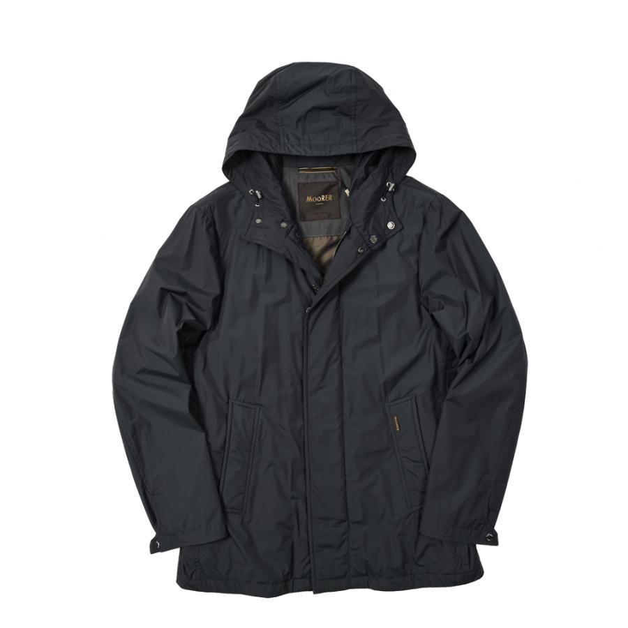 ムーレー MOORER COMTE-MS 中綿ライトコート フード付き ブルゾン ライトアウター ナイロン ダークネイビー イタリア製 【STOCK SALE】 : 395968 ...