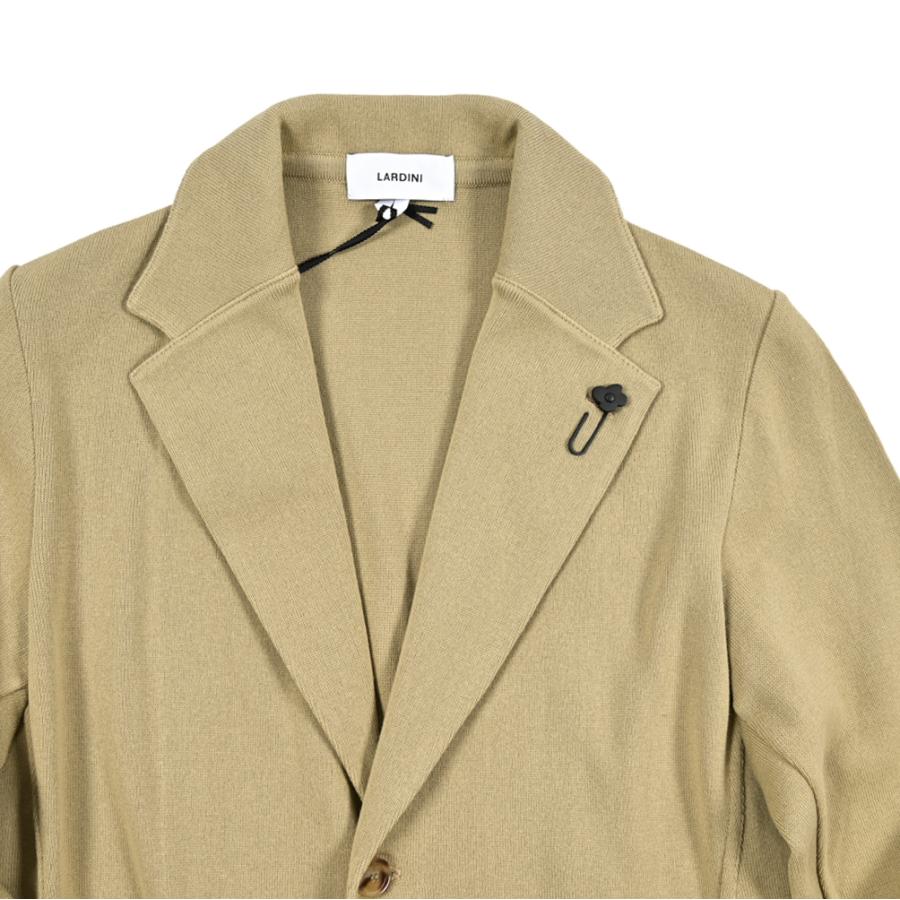 LARDINI 【2025年 春夏新作】 ラルディーニ ニットジャケット 2Bシングル 春夏秋 コットン 100% ベージュ MADE IN ITALY ブートニエール : Peppino ...
